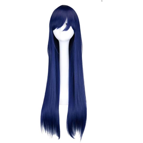 商品名:  TEKNIS Wigs woman Dark Blue Wig with Long Straight Hair Synthetic Cosplay Wig Pastel Colorful Costume Wigブランド: TEK...