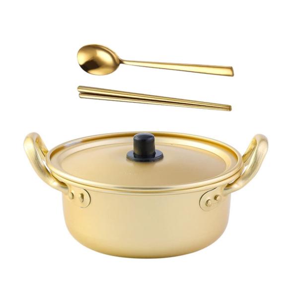 商品名:  KJHBV 1 Set Instant Noodle Pot Household Cookware Stainless Steel Casserole Cooking Pot Stainless Steel Stockpot C...