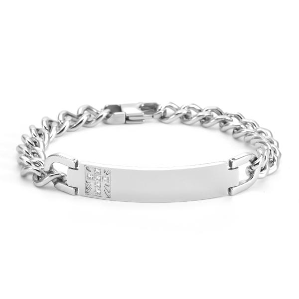 商品名:  SDA Custom Bracelet for Men Women Name &amp; Simple Pattern,Date Engraving Personalized Bracelets, Stainless Steel...