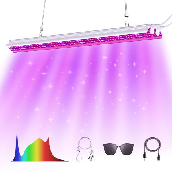 商品名:  4FT LED Grow Light, Hanging Plant Light for Indoor Vegetable Growing System,Full Spectrum T5 4FT 36W Growing Strip...
