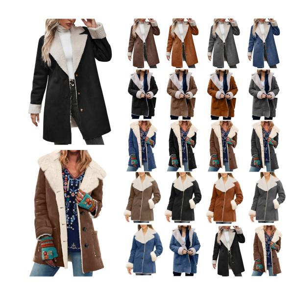 商品名:  My Orders Placed Recently by Me Suede Fleece Lined Jacket Women's Winter Warm Sherpa Lined Suede Leather Longline ...