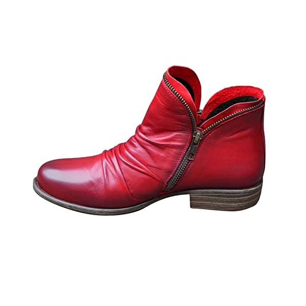 商品名:  Ankle Boots for Women Low Heel 2023,Women's Fashion Sneaker Ankle Boots &amp; Booties Casual Non-slip Combat Leath...