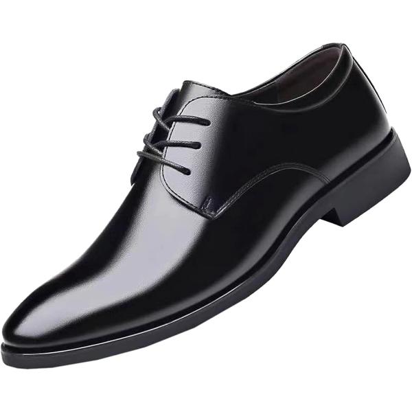 商品名LZXBZAI Men's Dress Shoes Modern Slip On Oxfords Formal Casual Business Wedding Work Lace-ups Cap Toe Derby Shoes Bla...