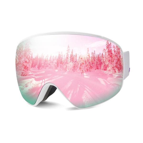 商品名:  POPOACTI Ski&amp;Snowboard Goggles with Magnetic and Frameless Interchangeable lens,Wide Vision/UV Protection,for ...