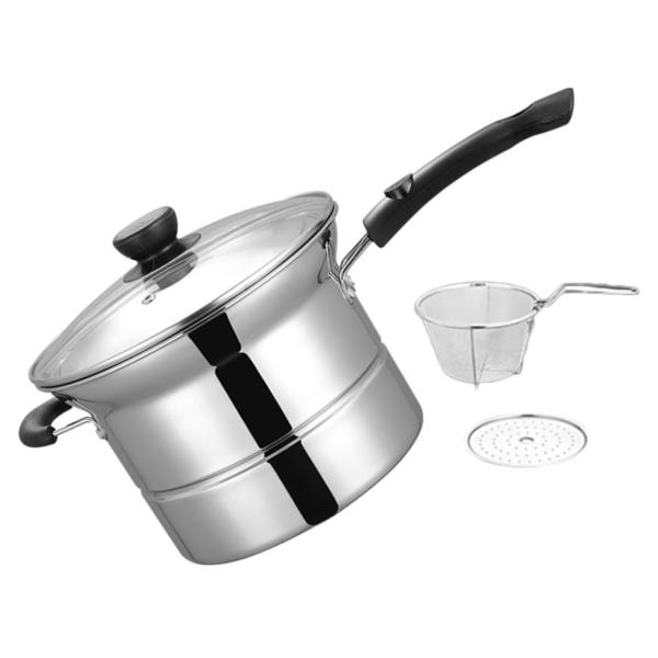 商品名:  RORPOIR 1 Set Steamer Pot with Lid Spaghetti Pot Cooking Stock Pot Deep Fryer Pot Cookware Stockpot Saucepans Fryi...