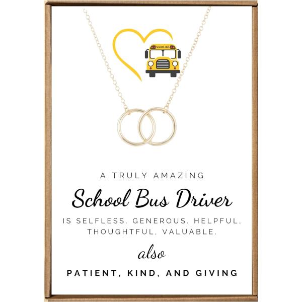 商品名VIY パーソナルカード バス運転手感謝ギフト スクールバス運転手ギフト 女性用 バス運転手 クリスマスギフト バス運転手へのクリスマスプレゼント, S, 真鍮, 宝石なし。VIY Personal Card School bus d...