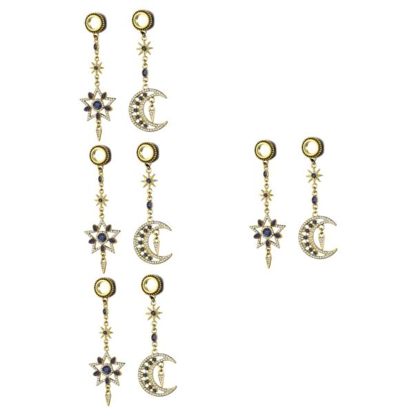 商品名:  CALLARON 4 Pairs Star Moon Ear Amplifier Gauge Earrings Gauges for Ears Vintage Moon Dangle Ear Tunnels Ear Gauges...