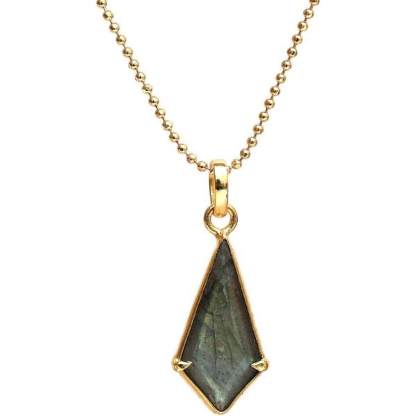 商品名Gempires 天然カイト ペンダントネックレス ハンドメイド ジュエリー 18インチネックレス 女性用, 真鍮, ラブラドライトGempires Labradorite Kite Pendant Necklace for Wome...