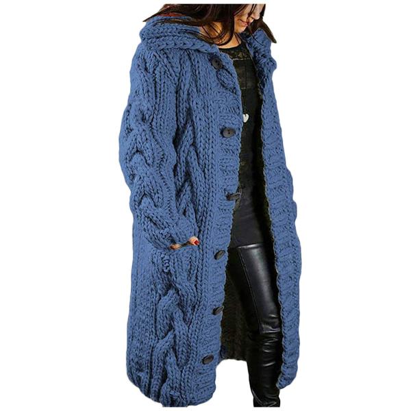 商品名:  Long Sweaters for Women Plus Size Cable Knit Hoodies Jackets Button Down Coats Oversized Long Sleeve Winter Coats ...