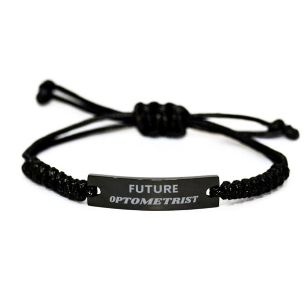 商品名:  Funny Optometrist Gifts, Future Optometrist, Birthday Congratulations Graduation Unique Black Rope Bracelet For Op...