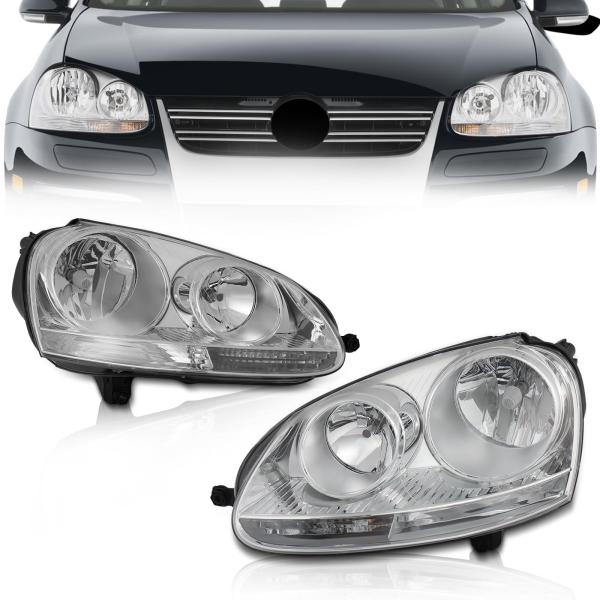 商品名:  Partzer Headlight Assembly Pairs Compatible with Volkswagen 2006-2009 GTI/Rabbit &amp; 2005-2010 Jetta Headlights ...