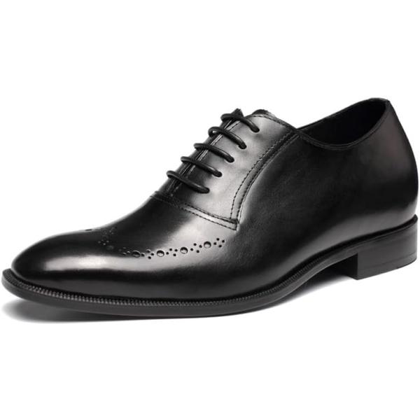 商品名CHAMARIPA Men's Height Increasing Elevator Shoes - Black Lace-up Formal Oxfords Business Tuxedo Dress Shoes 7CM / 2.7...
