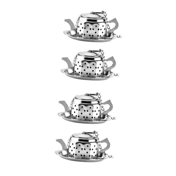 商品名:  HOMSFOU 4 Pcs Loose Leaf Tea Steeper Pot Stainless Steel Teapot Loose Leaf Tea Pot Stainless Steel Tea Kettle Stai...