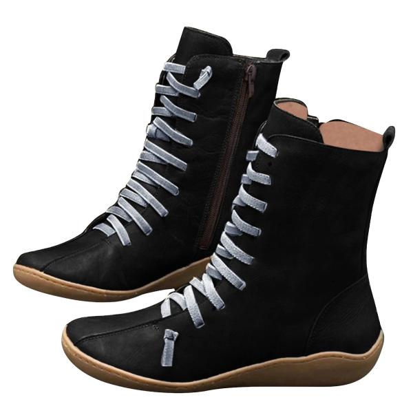 商品名:  Womens Arch Support Booties Fall Boots for Women 2023 Casual Low Heel High Top Boots with Side Zipper Vintage Lace...
