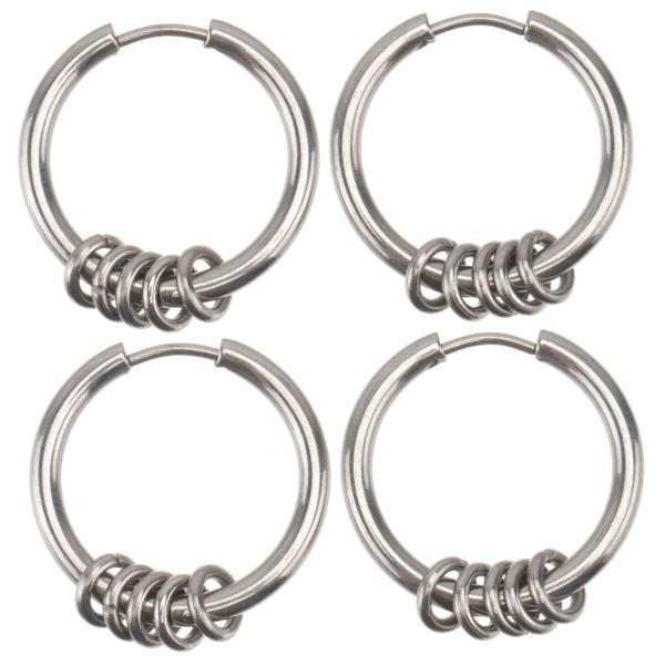 商品名:  PACKOVE 2 Pairs Men's Earrings Punk Stud Earrings Punk Ear Hoop Earrings Men Hoop Earrings Statement Earrings for ...