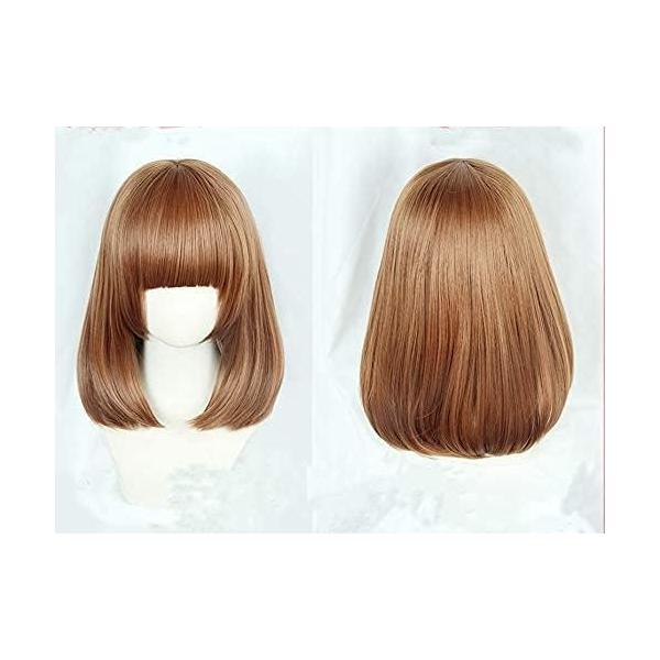 商品名:  Mudson ydound Anime Boku no Academia Komori Kinoko Cosplay Wig Long Brown Heat Resistant Synthetic Hair Wig + Wig ...