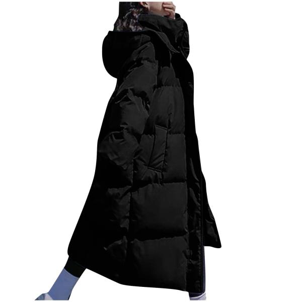 商品名:  L-053 Black Coats for Teen Girls Fall Winter Fleece Lined Sherpa Long Hooded Down Jackets Hoods Coats Womens Zip U...