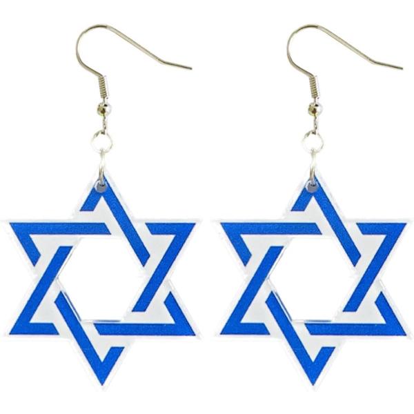 商品名アクリル ハヌカー ダングルイヤリング ハヌカーイヤリング レディース ガールズ カラフル メノラ キャンドル スター イヤリング ユダヤ教 ハヌカ テーマ ジュエリー ギフト, アクリル, 宝石なしAcrylic Hanukkah ...