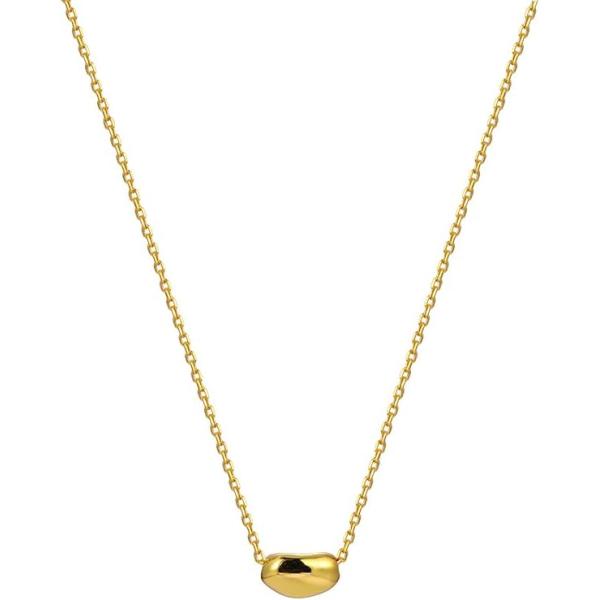 商品名Colwyn Beanペンダントネックレス レディース 上品な14Kゴールドメッキ 日常のファッションジュエリー, 15.3 inches + 2 inches extension chain, 14Kゴールドメッキ, 14Kゴールド...