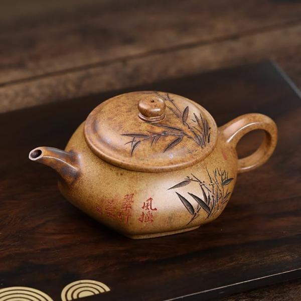 商品名:  Handmade Zisha Teapot, Segmental Clay Chinese Yixing Purple Clay Tea Pot 200cc, Chinese Kungfu Brew Infuser Loose ...