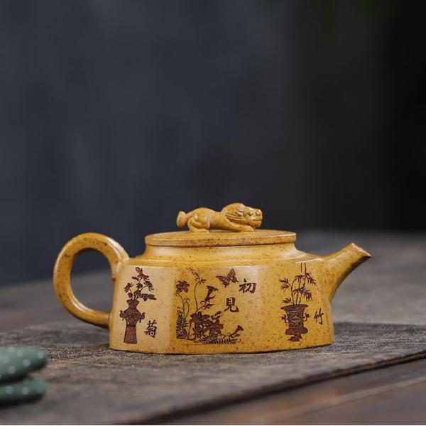 商品名:  Handmade Zisha Teapot, Segmental Clay Chinese Yixing Purple Clay Tea Pot 300cc, Chinese Kungfu Brew Infuser Loose ...