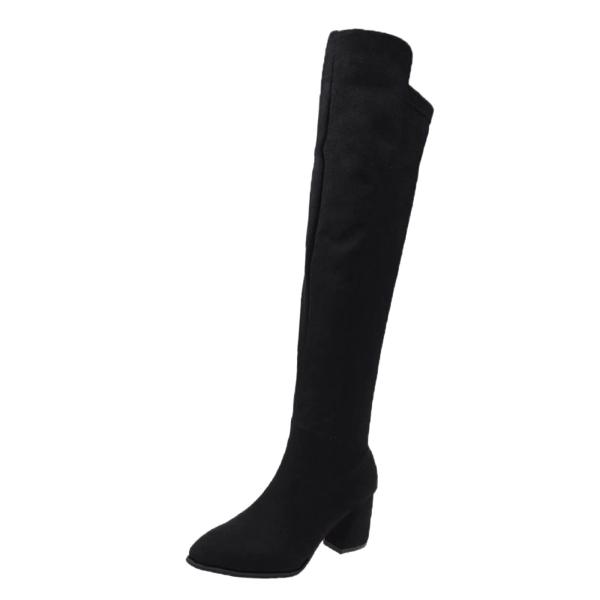 商品名:  JWSVBF Women's Fall Winter Comfort Thigh High Boots Black Pointy-toe Long White Boots for Women Knee High Rhinesto...