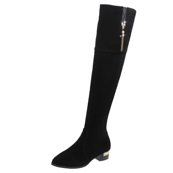 商品名:  JWSVBF White Cowboy Boots for Women Wide Calf Rhinestone Cowgirl Boots Suede Black Boots for Women Womens Shoes Ki...