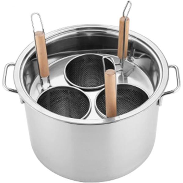 商品名:  Pasta Pots 3 Holes Pasta Cooker Insert Set, Stainless Steel Pasta Pot And Insert Strainer Basket Cookware For Home...