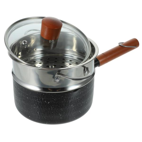 商品名:  BRIGHTFUFU 1 Set small pot with lid Enamel basin kitchen utensils kitchen pot enamel pot Japanese-style small sauc...