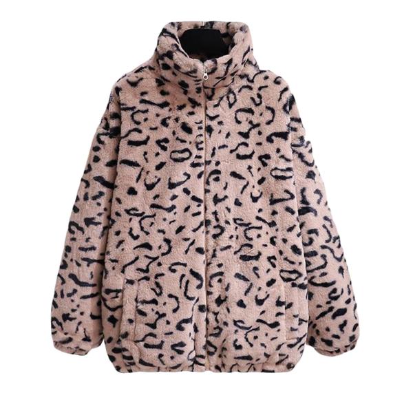商品名:  my orders placed recently by me Womens Leopard Print Fleece Lined Sherpa Jacket Fuzzy Sweater Lamb Wool Padded Coa...