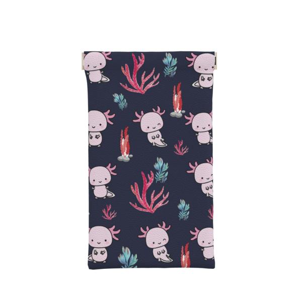 商品名:  GAGADUCK axolotls Squeeze Top Sunglasses Case Soft Glasses Case Portable Leather Sunglass Pouch Anti-Scratch Sungl...