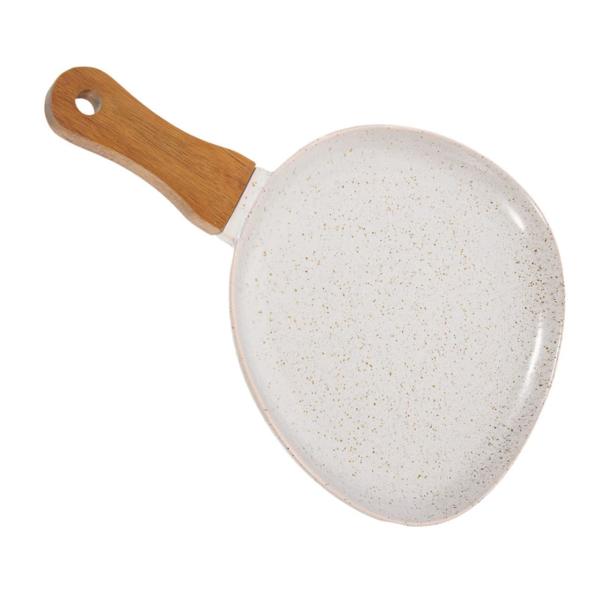 商品名:  RUNROTOO Plate with Handle Appetizer Plate Serving Platter Comal Salad Plates Ceramic Griddle Ceramic Bakeware Non...