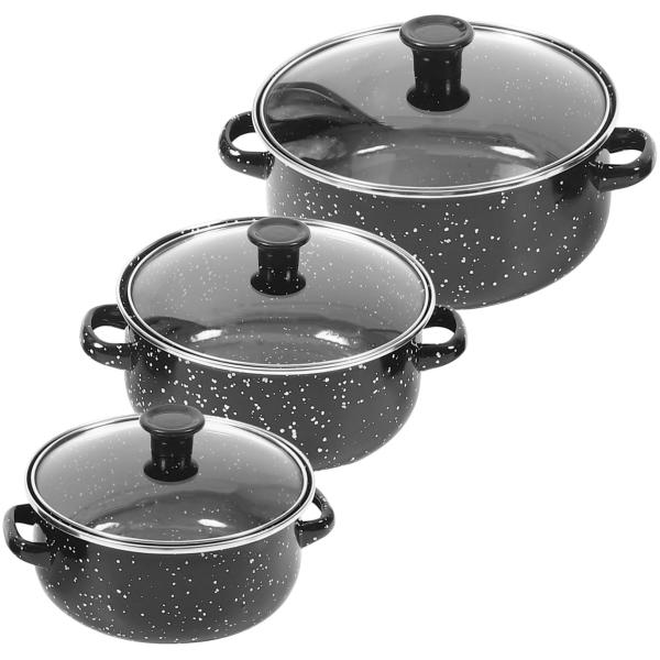 商品名:  Cabilock 1 Set Mini Enamel Pot Multi Cooker Pot Dish Pans Enamel Soup Pot Set Simmering Pot Stew Pot Ceramic Stew ...