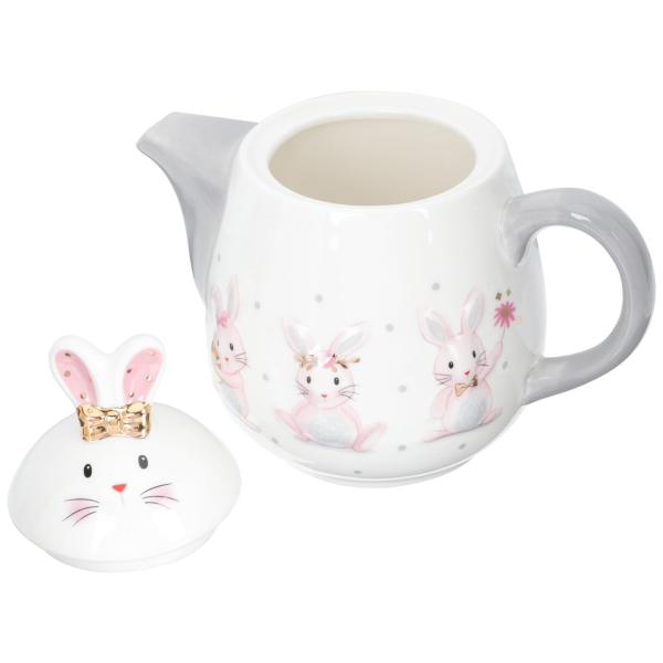 商品名:  SWOOMEY Ceramic Teapot Bunny Teapot Pour- over Coffee Pot Ceramic Flower Teapot Rabbit Tea Kettle European Style T...