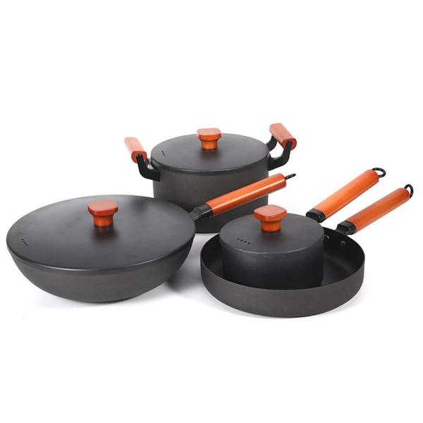 商品名:  SHAWLA Cookware Cookware Set Soup Pot Frying Pan Wok Milk Pot Kitchen Cooking Pot Set Induction Cooker Non-Stick P...