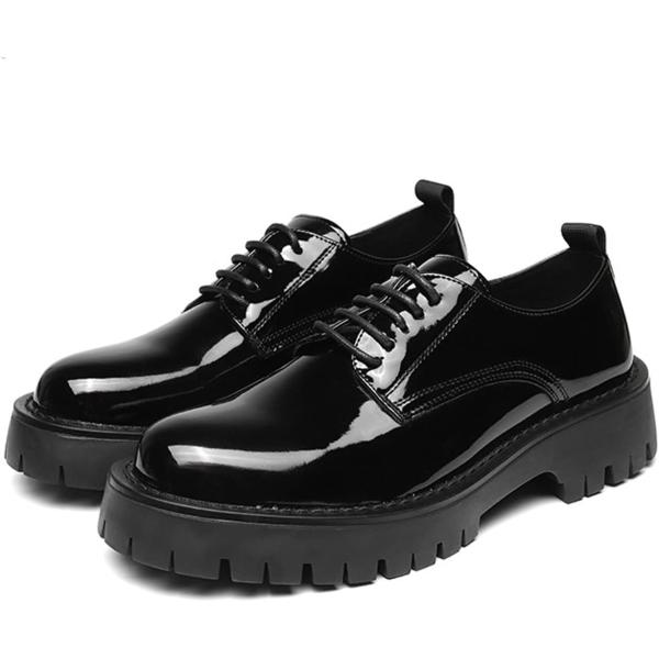 商品名WYOERN Leather Shoes for Men Men's Shoes with Medium Heel Leather Men's Office Low-top Shoes Men's Formal Dress Low-t...