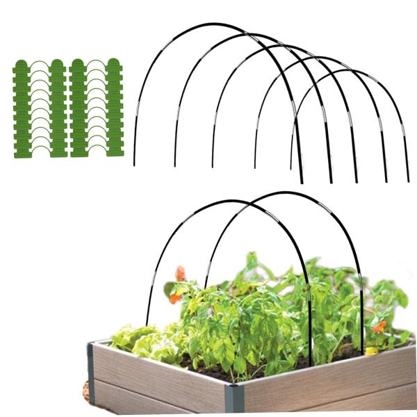 商品名:  30 * Black fiber rods 30 pieces of greenhouse hoops for high beds Insert garden rings Grow Garden Tunnel Fiber Kit...