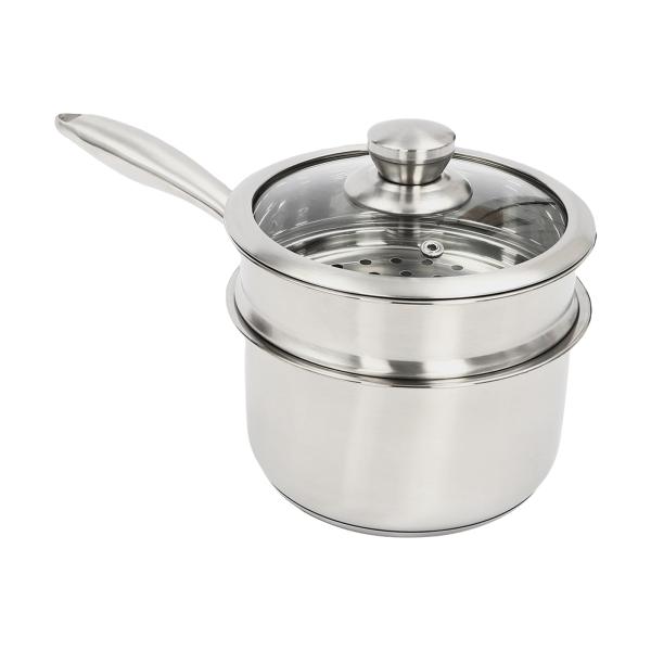 商品名:  Saucepan with Steamer,Stainless Steel 3 Piece Steamer Cookware Set Multipurpose Sauce Pan Sauce Pot with Drainage ...