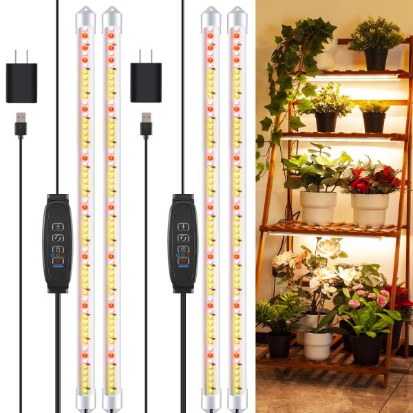 商品名:  GROWSTAR LED Grow Light Strips, 240 LEDs Full Spectrum Grow Lights for Indoor Plants with 3/9/12H Timer, 10 Dimmab...