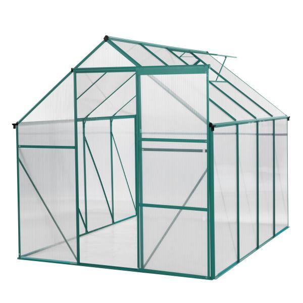 商品名:  Green-6 x 8 FT Outdoor Patio Greenhouse,Walk-in Greenhouse with Mesh Door and Windows, Plant Labels, UV Protective...
