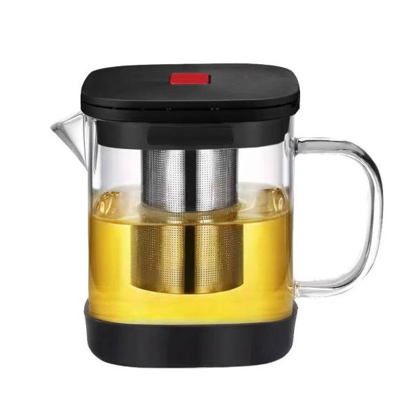 商品名:  BbteK Teapot with Infuser Glass teapot Teacup Heat-Resistant Square Glass teapot with Tea Maker teapot Office Teac...