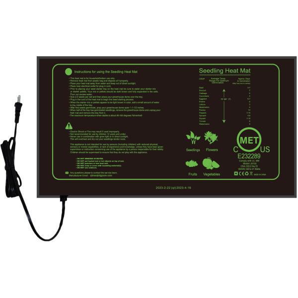 商品名: FOYOTO 苗用ヒートマット 10インチ x 20.75インチ 丈夫で防水 暖かい水耕栽培加熱パッド 種子発芽 屋内ガーデニング 温室 FOYOTO Seedling Heat Mat - 10"x 20.75" Durable...