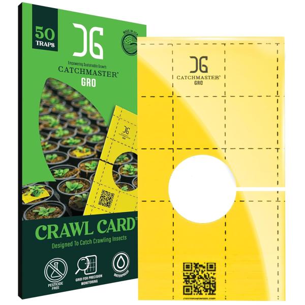 商品名: Catchmaster GRO イエロー カット済みですぐに使える粘着トラップ 50個パック 虫とハエの罠 センターホール付き 虫を這う虫 害虫駆除 家庭 庭 温室 生きている植物を保護 屋内&amp;屋外 Catchmaster...