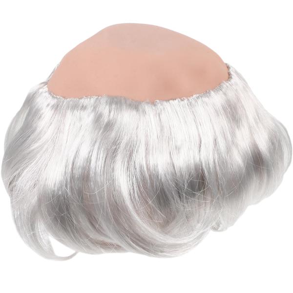商品名:  LOGOFUN Old Man Bald Wig Short Grey Mens Wig Fluffy Bald Head Wig for Women Men Halloween Stage Performance Cospla...