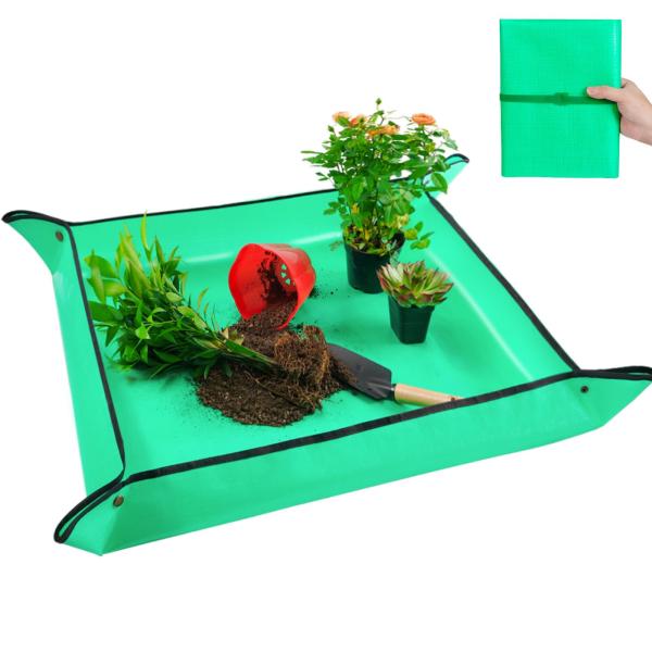 商品名:  27" X 27" Repotting Mat for Indoor Plants Transplanting and Dirt Control, Portable Potting Tray Succulent Planting...