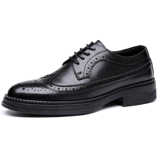 商品名Men's Brogue Shoes Formal Casual Leisure Spring Business Lace Up Leather Classic Wedding Low-top Derby Dress Oxford S...