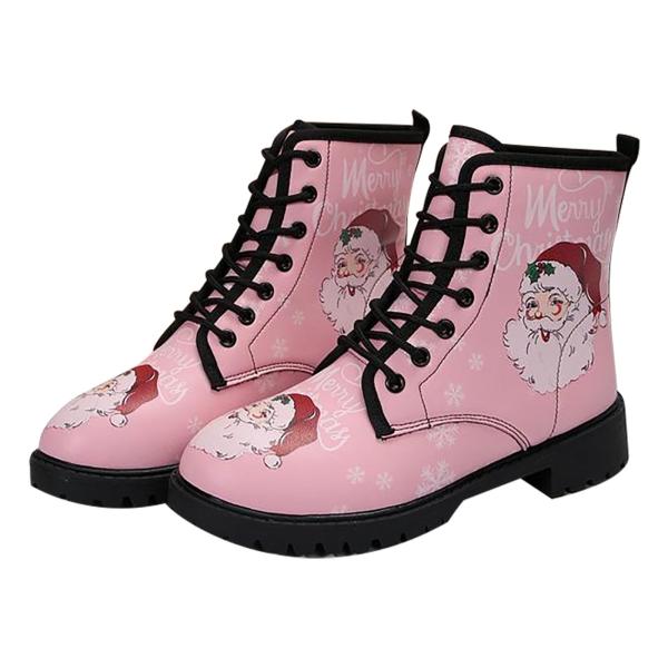 商品名:  NEBZCIV Slip on Boots for Women Women's Ankle Booties Low Heel Plus Size Christmas Printed Thermal Boots for Women...