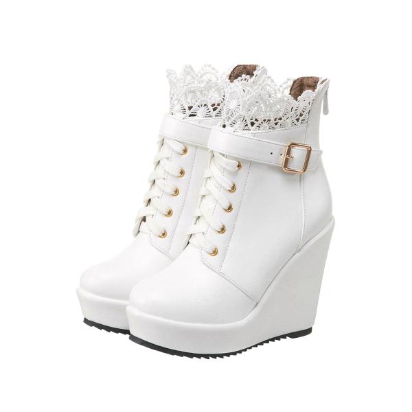 商品名:  NEBZCIV Boots for Women Knee High Women's Wedge Cotton Shoes Plus Plush Short Snow Boots for Women Thick Slope Hee...