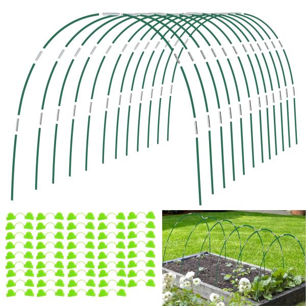商品名:  Aierden 72Pcs Garden Hoops for Raised Beds,12 Sets of 8FT Long Greenhouse Hoops Grow Tunnel,Rust-Free Fiberglass S...