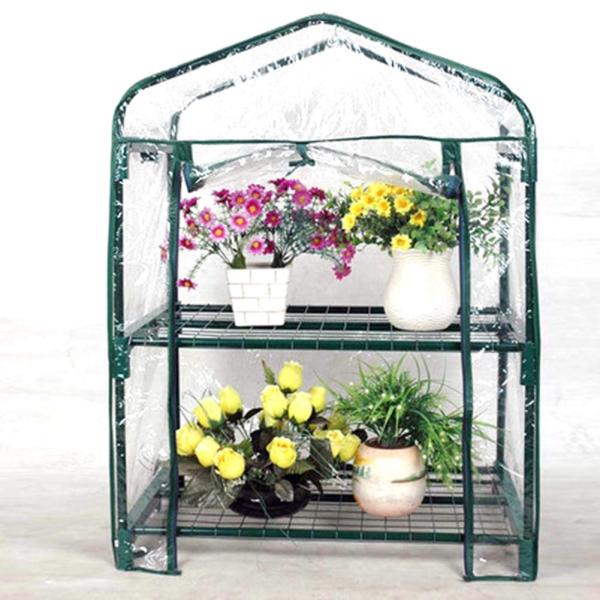 商品名: 2段温室カバー ミニクリア温室カバー ロールアップジッパードア付き PVC植物温室カバー 屋外ガーデニング 植物 寒冷霜保護 雨防止 (フレームは含まれません) #1 2 Tiers Greenhouse Cover, Mini ...